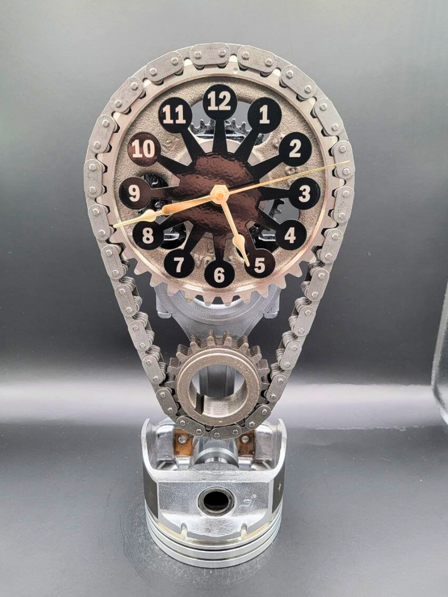 Oldsmobile V8, Muscle Car Timing Chain Clock, Car Show Trophy – Clock9nine