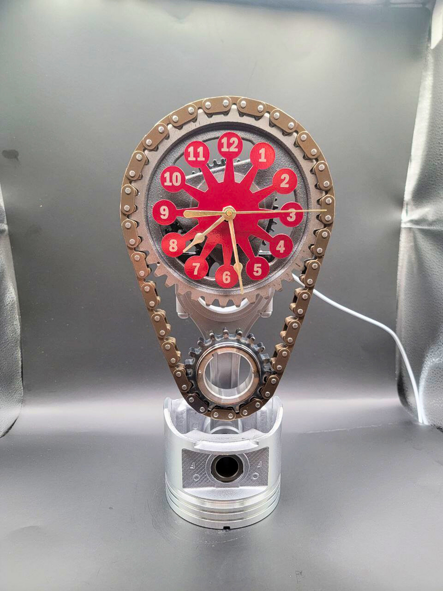 Engraved, Custom Dodge Rotating Gear Timing Chain Clock – Clock9nine