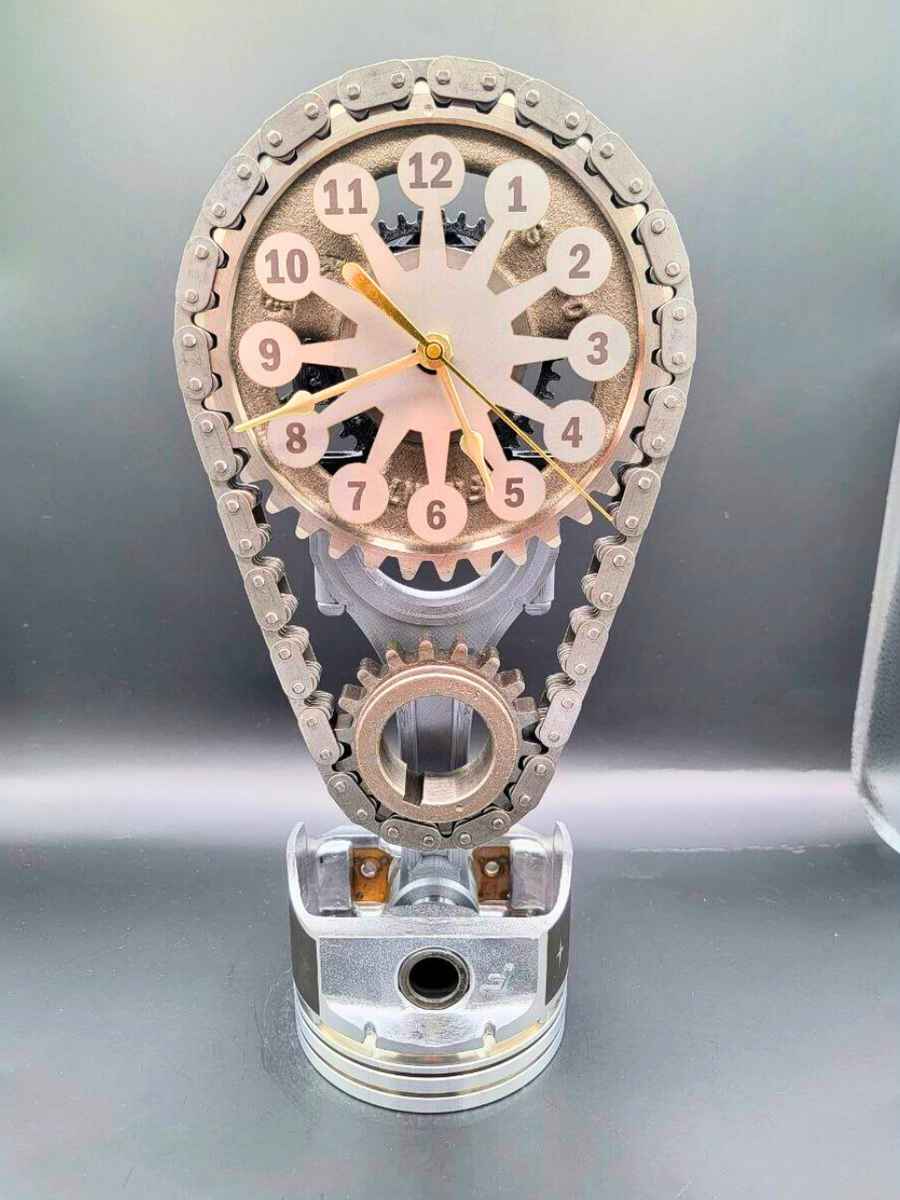 Oldsmobile V8, Muscle Car Timing Chain Clock, Car Show Trophy – Clock9nine