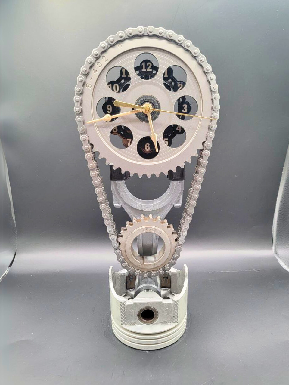 Dodge Mopar 360 Timing Chain Clock with Rotating Gears, Piston Clock ...