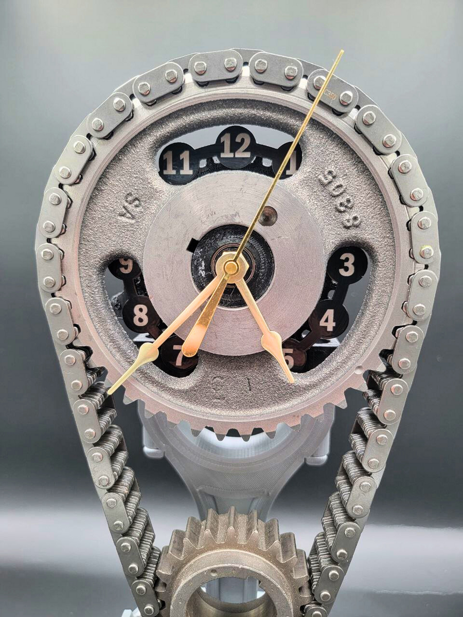 Ford 302 Timing Chain Clock, Rotating Gears From Ford F-150, Mustang ...