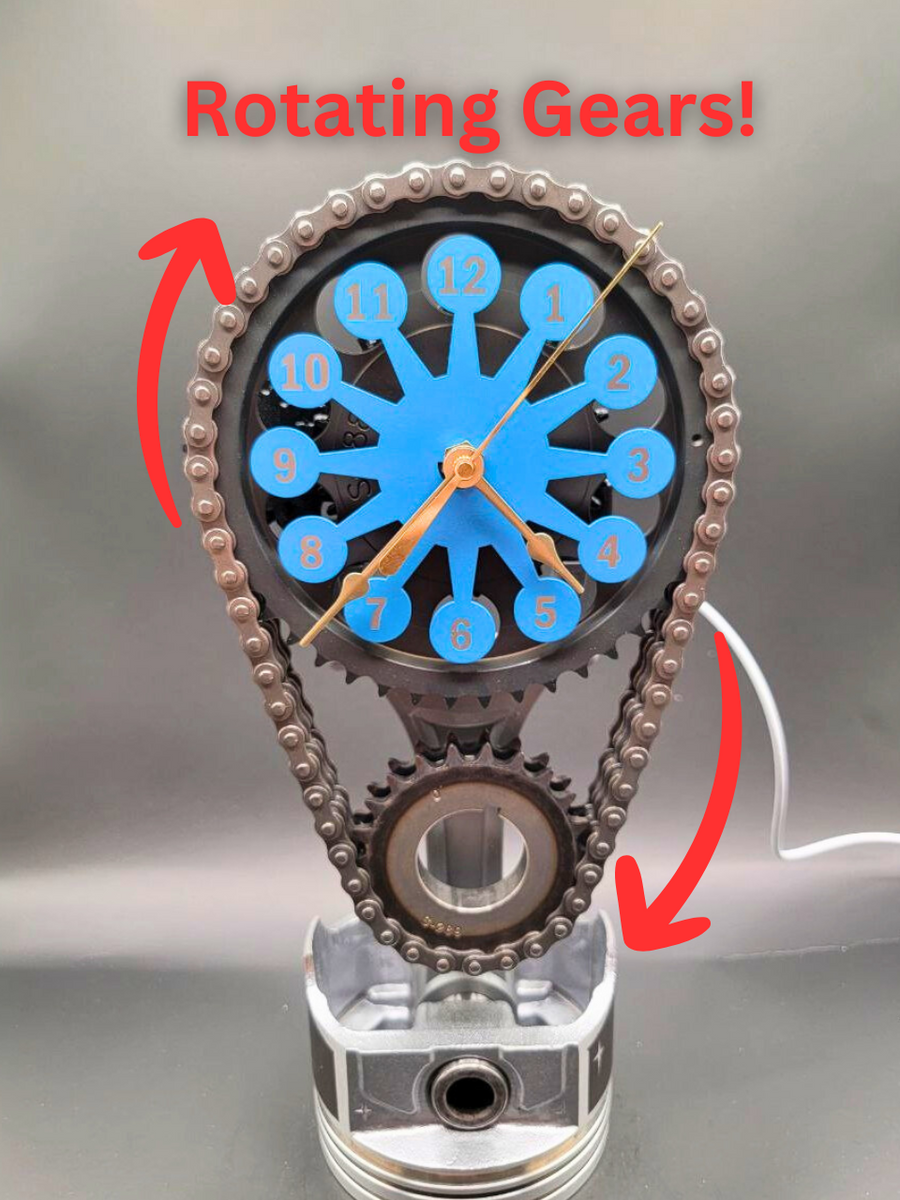 Chevy Small Block Timing Chain Clock – Corvette, Camaro, Nova Art ...