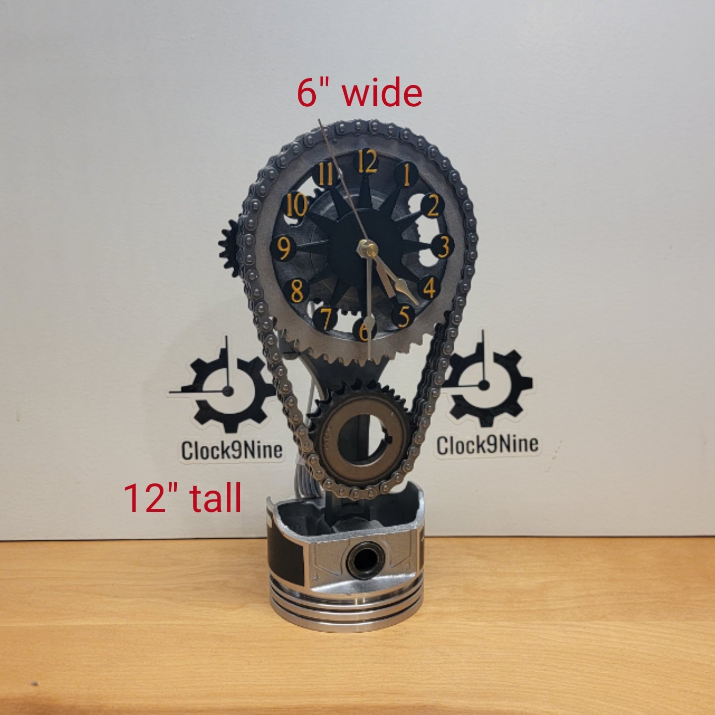 Motorized Rotating Gear Clock - Engine Timing Chain Clock – Clock9nine