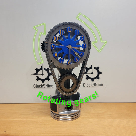 Motorized Rotating Gear Clock - Engine Timing Chain Clock – Clock9nine