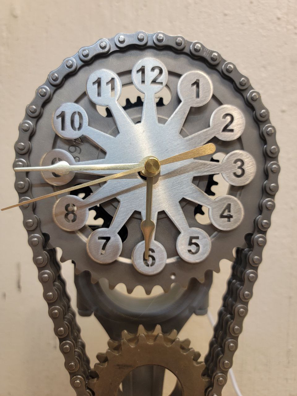 Ford 351 Timing Chain Clock Stainless Steel, Rotating Gears, Bronco ...