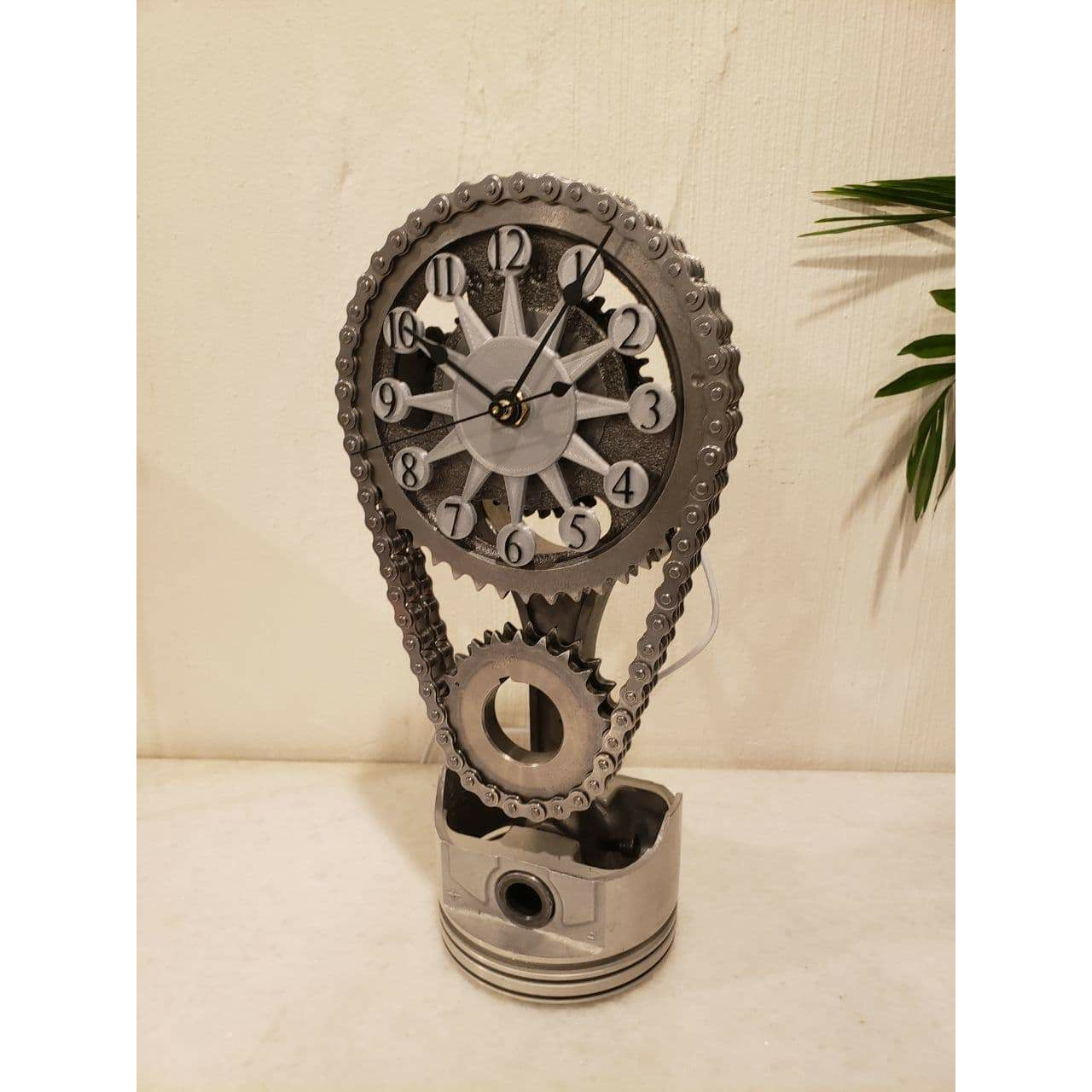 Chevy Small block Timing Chain Clock, Motorized, Rotating. – Clock9nine