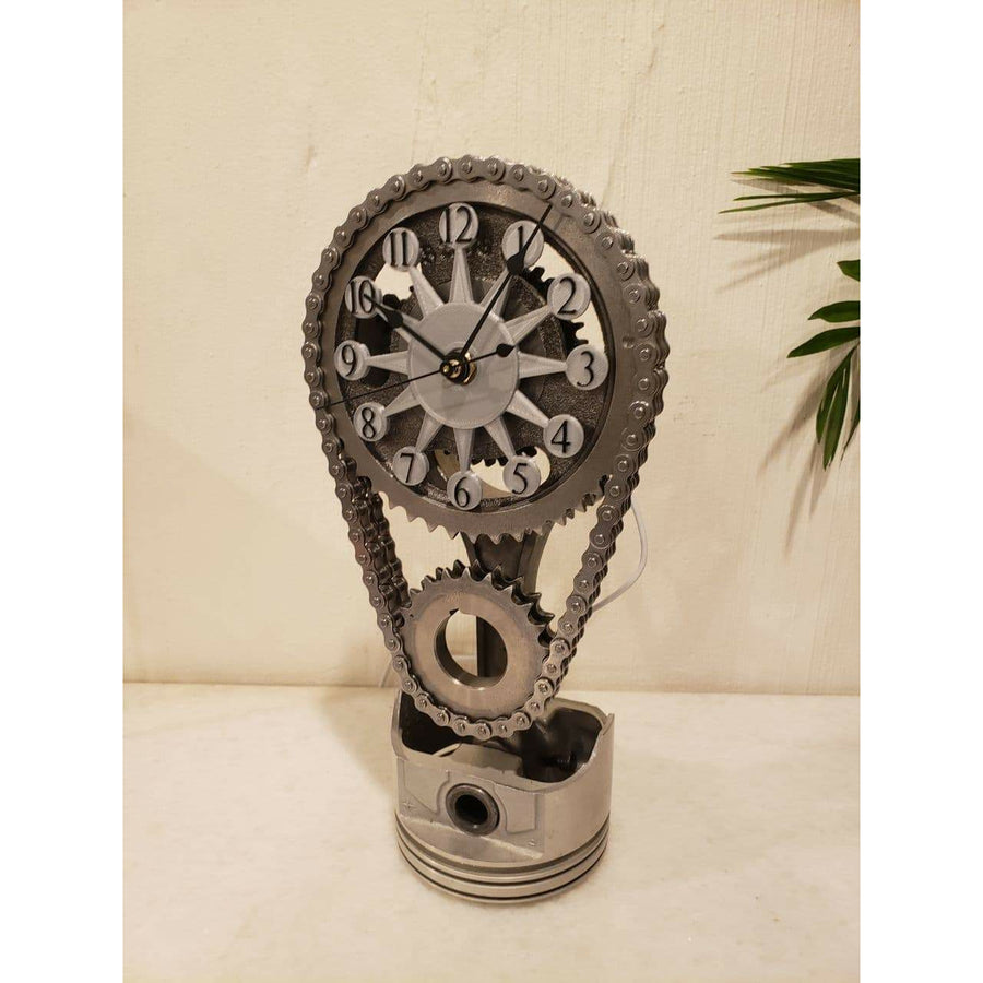 Chevy Small block Timing Chain Clock, Motorized, Rotating. – Clock9nine