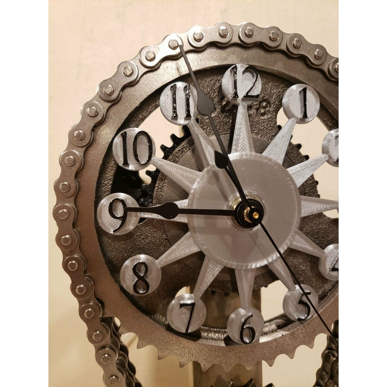 Chevy Small block Timing Chain Clock, Motorized, Rotating. – Clock9nine