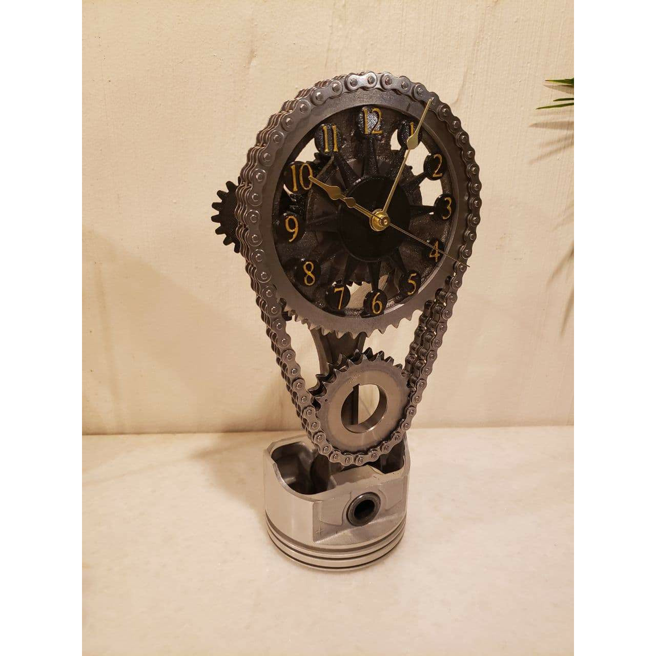 Chevy Small block Timing Chain Clock, Motorized, Rotating. – Clock9nine