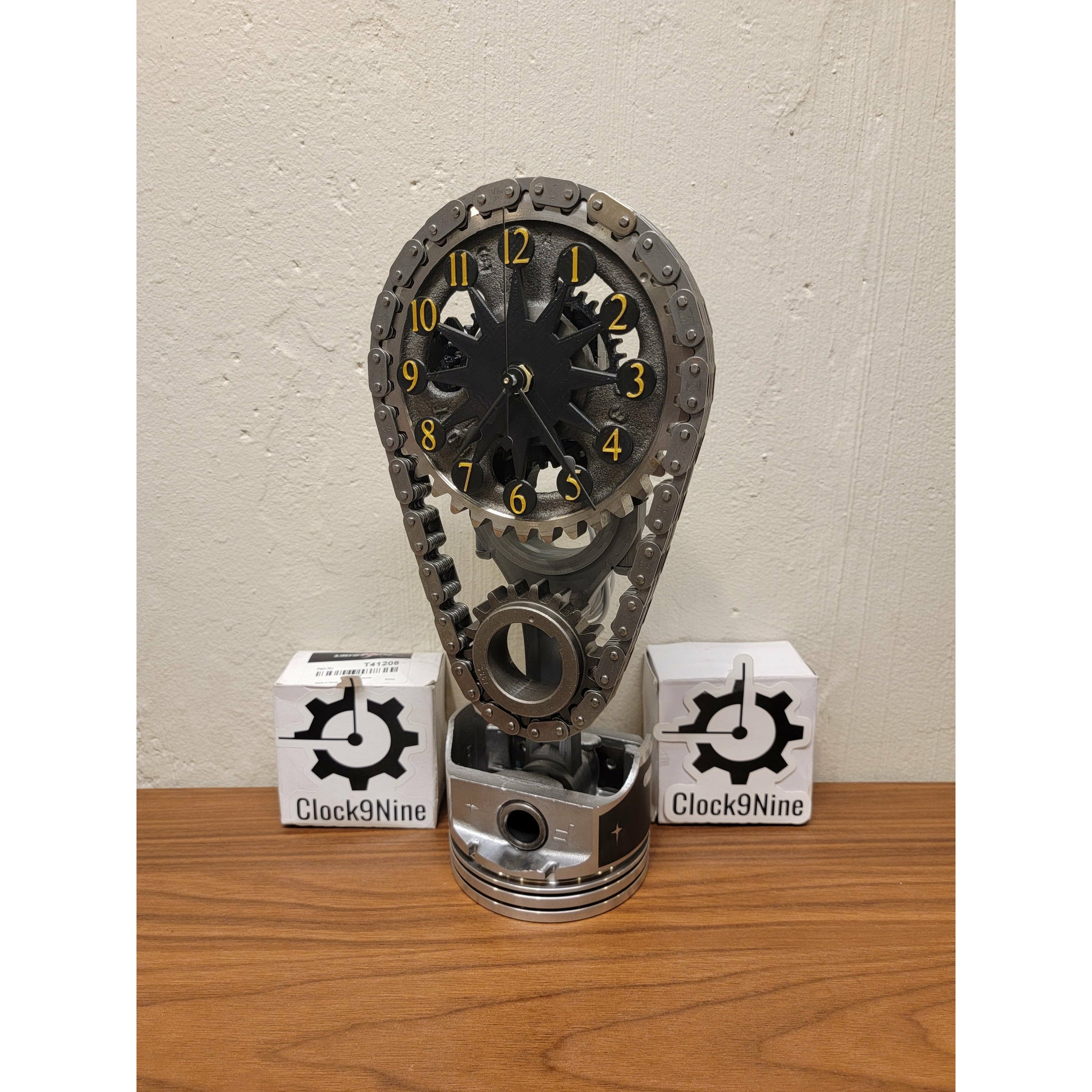 Oldsmobile V8 Timing Chain Clock, Motorized, Rotating. – Clock9nine
