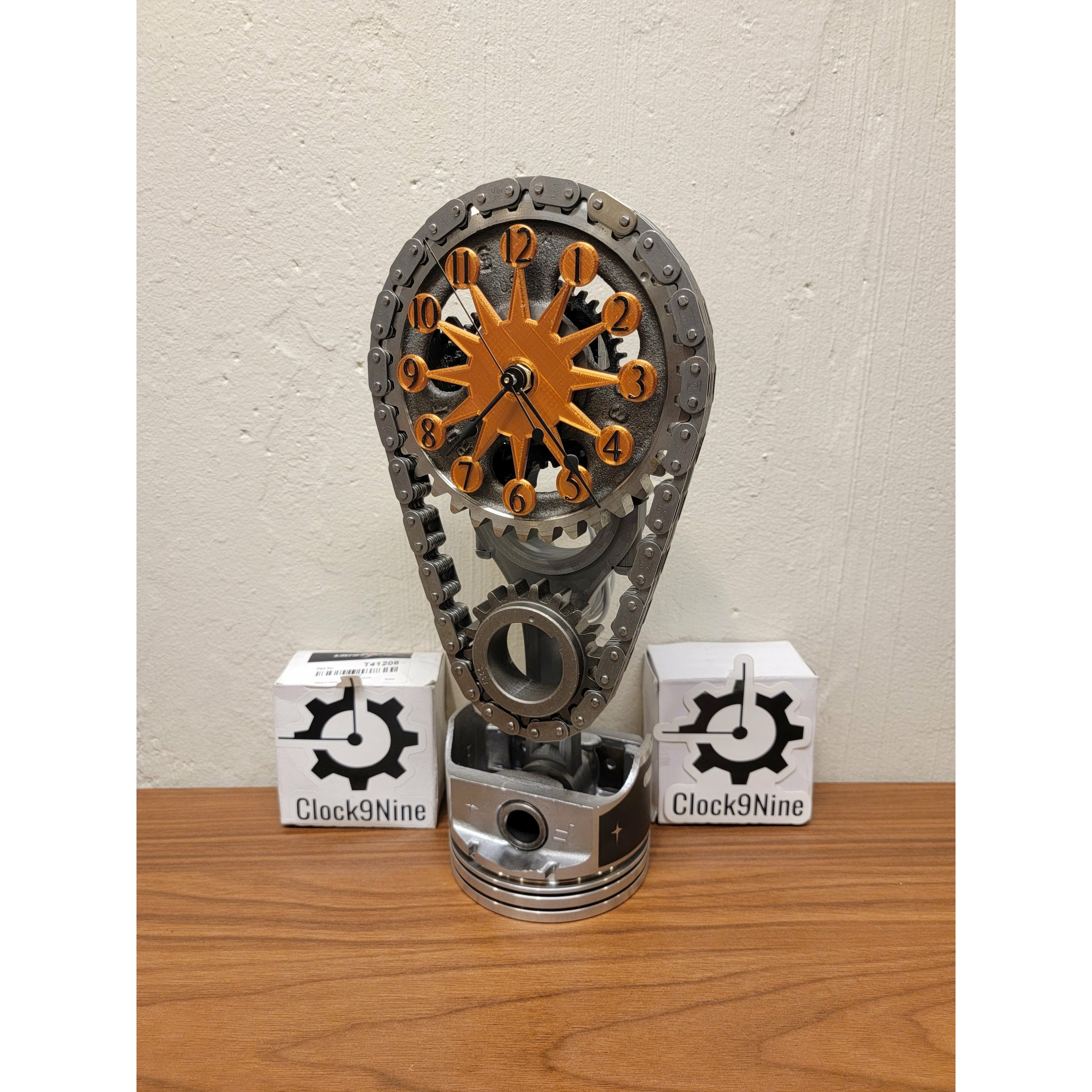 Oldsmobile V8 Timing Chain Clock, Motorized, Rotating. – Clock9nine